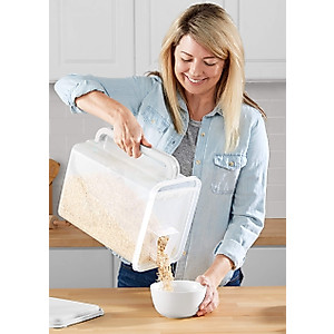 Buddeez 25302W-ONL Store 'n Pour Storage Dispenser 46 Cup-White/Clear, 2 Count