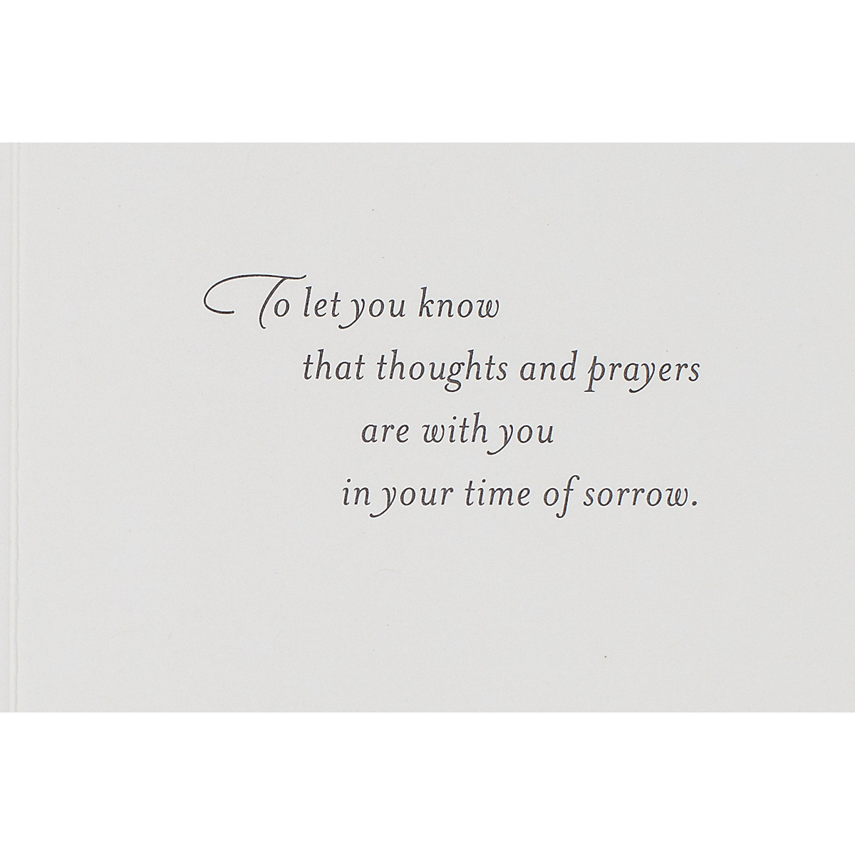 Hallmark Sympathy Greeting Card (Laser Flower)