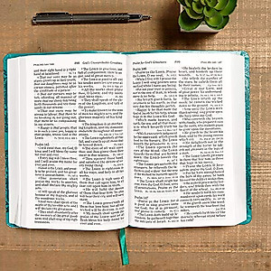 KJV Large Print Personal Size Reference Bible, Teal Leathertouch, Red Letter, Pure Cambridge Text, Presentation Page, Cross-References, Full-Color Maps, Easy-to-Read Bible MCM Type