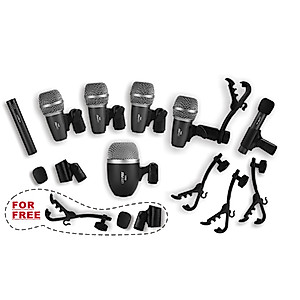Wired Microphone Kit for Drum and Other Musical Instruments … (A Whole Set Mic)