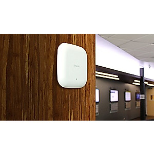 D-Link AC1300 Wave 2 Dual-Band PoE Access Point, Stand-alone or Remote Software Managed (Nuclias Connect), Gigabit Port, Wall or Ceiling Mount, Supports 802.3af PoE, WiFi Bridge Mode (DAP-2610) White