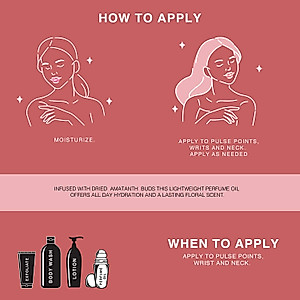 Provence Beauty - Floral Rose Petals - Body Oils for Women Perfume - Day and Night Moisturizer for Dry Skin Enriched with Apricot Oil, Sweet Almond Oil, Vitamin E Fractionated Coconut Oil - 1 Fl Oz