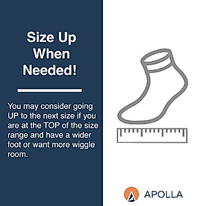 Apolla The Performance Unisex Medium White, As Seen On Shark Tank Athletic Compression Crew Socks for Women and Men - Moisture Control, Ankle and Arch Support, Made in USA - 1 Pair