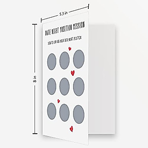 Naughty Date Night Scratch Off Card, Funny Valentines Day Card for Him, Cheeky Anniversary Card for Husband, Date Night Position Mission Card