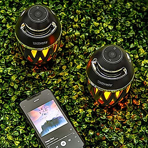 Limitless Innovations TikiTunes Portable Bluetooth 5.0 Indoor/Outdoor Wireless Speaker, LED Torch Atmospheric Lighting Effect, 5-Watt Audio USB Speaker, 2000 mAh Battery for iPhone/iPad/Android