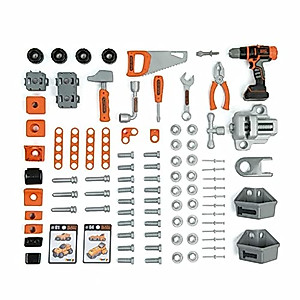 Smoby Black and Decker Kids Centre Workbench  Pretend Play Toy Workbench with Tools