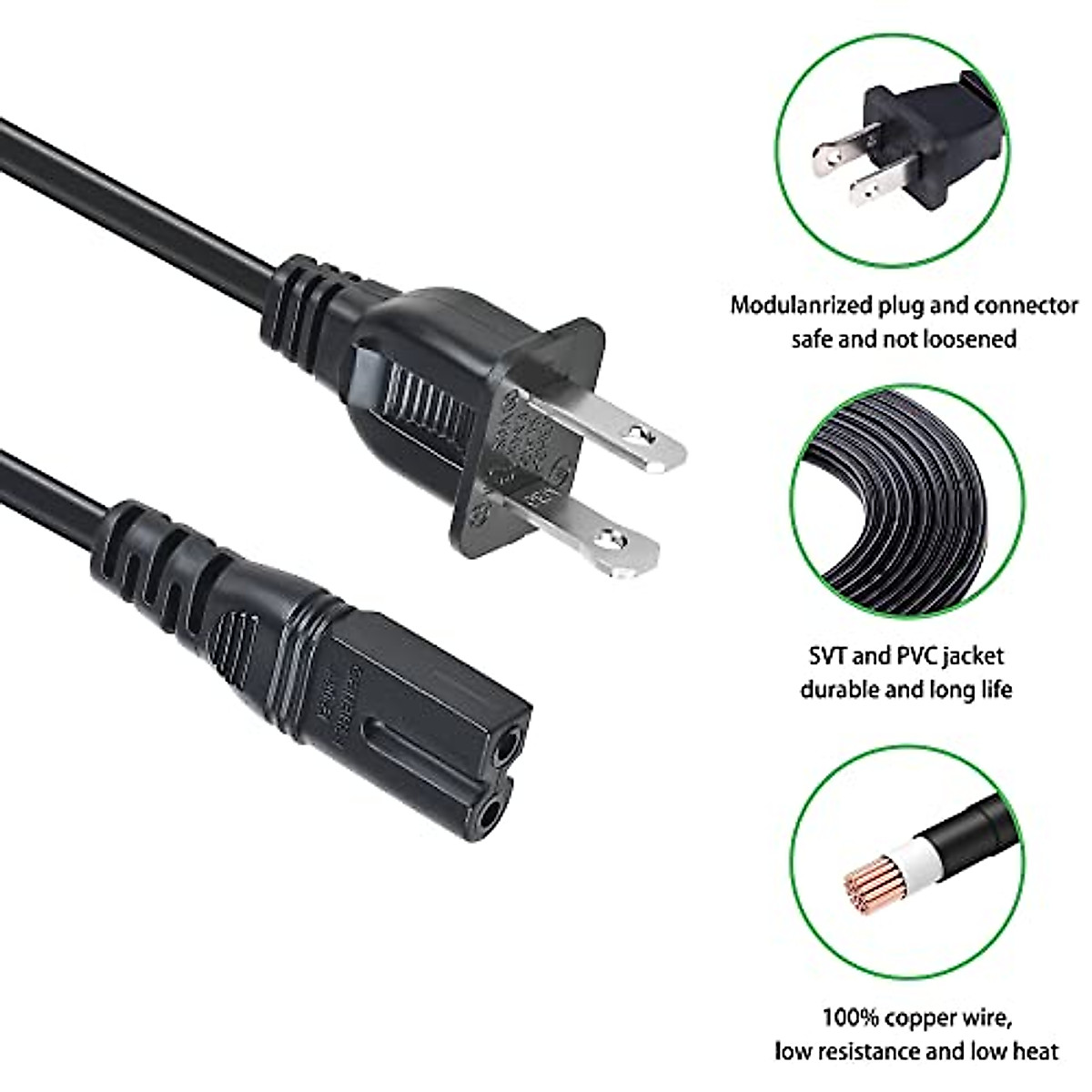 Aprelco 5ft AC Power Cord Cable Plug Compatible with Bose SoundTouch Sound Touch 20 Digital Media Streamer 355589-1200