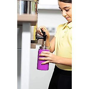 Kids Water Bottle - 12oz Blue | Leak Proof With Straw & Handle | 24 Hours Cold | Insulated, Double Wall Stainless Steel | Easy Sip Toddler Cup | Child's Flask | Eco Friendly