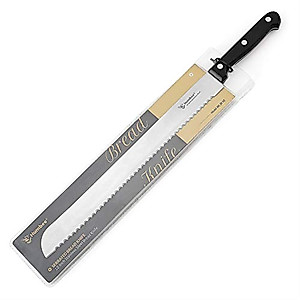 HUMBEE Chef Serrated Bread Knife For Home Kitchens Bread Knife 12 Inch Black
