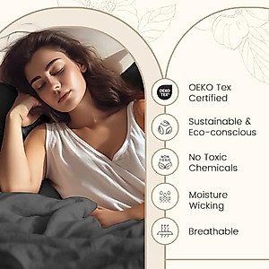 Queen Sheet Set For Queen Size Bed, Egyptian Cotton Sheets Queen Size With Bedding Sheets & Pillowcases. 800 TC Queen Bedding Hotel Sheets With Deep Pocket Queen Sheets (Fits Upto 18") - Charcoal