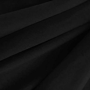 Texco Inc 60" Wide Solid Interlock Lining 100% Polyester Knit 2 Way Stretch/Apparel, Home/DIY Fabric, Party Decoration, Black 1 Yard