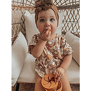 BraveJusticeKidsCo. | Snack Attack Silicone Baby Snack Cup | 2 pack | Collapsible Snack Cup (Honey Ginger and Island Paradise)