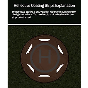 Drone Landing Pad, 21.65''/55cm Luminous Drones Launch Mat Fast-fold Double Sided Helipad for DJI Mini 3 PRO/Mavic AIR 2/AIR 2S/Mavic Mini 2/SE/1,Mavic 2 PRO,DJI Phantom 3/4 Inspire,DJI AVATA/Zoom