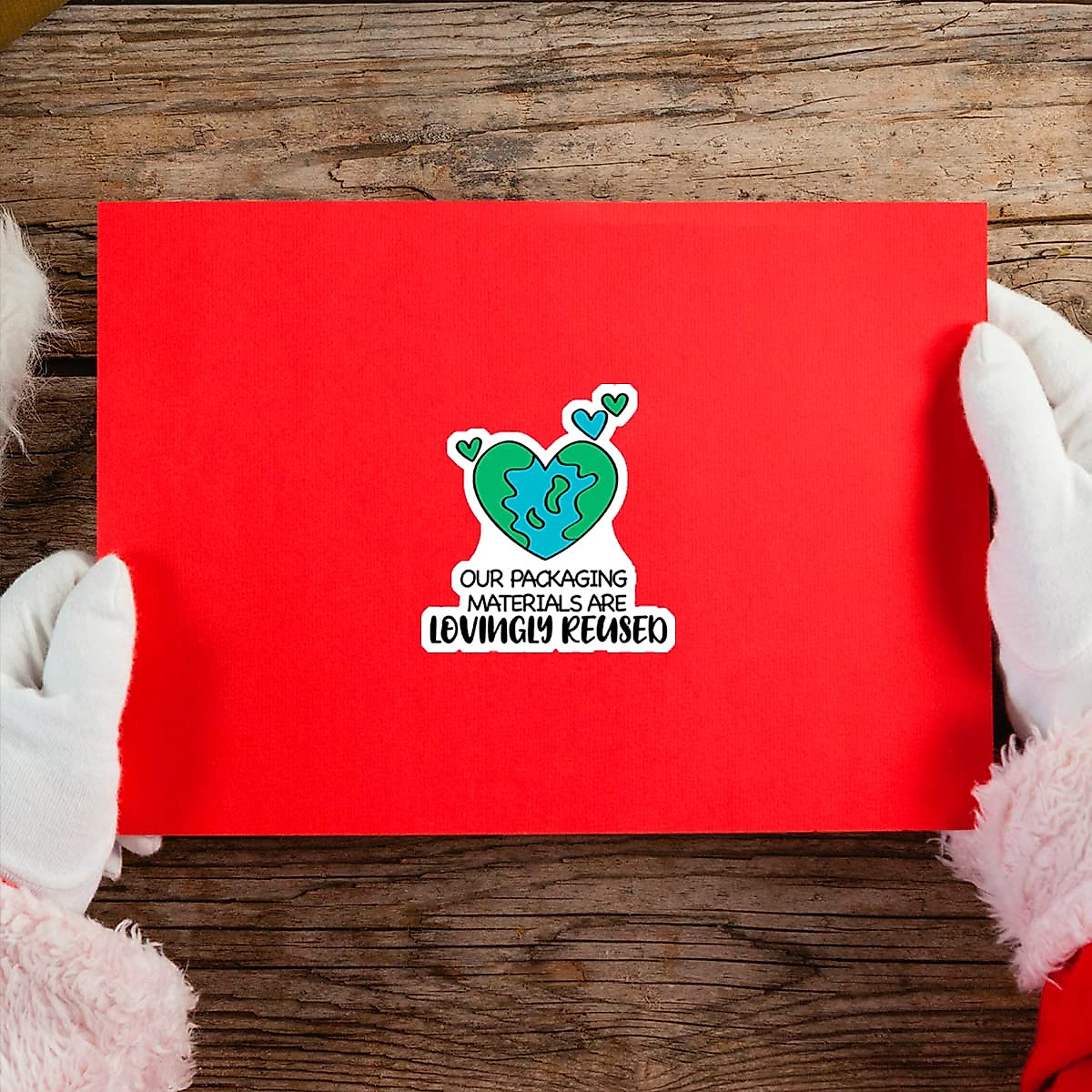 Cute Our Packaging Materials are Lovingly Reused Small Business Stickers,Recycle Reused Box Stickers, Recycling Labels,Packaging Sticker, Package Stickers for Small Business, 500 PCS