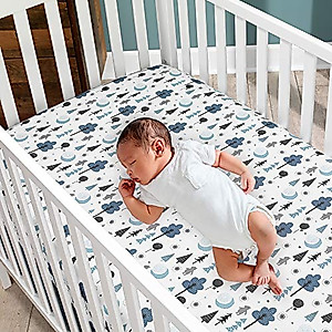 Lambs & Ivy (LAMCR) Forever Pooh 3-Piece Mini Crib Bedding Set, Blue (780020)