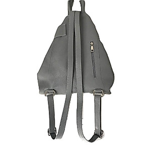 LaGaksta Stella Convertible Leather Backpack Purse – Casual Travel Tote Bag Purse Grey
