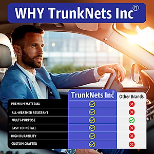 Envelope Style Trunk Mesh Cargo Net for Ford Explorer Base ST XLT 2020-2023 - Car Accessories - Premium Trunk Organizers and Storage - Cargo Net for SUV - Vehicle Carrier Organizer for Ford Explorer