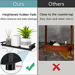 DOKU Toilet Paper Basket, Bathroom Counter Tray with Handle, Toilet Tank Topper Paper Basket, Toilet Paper Storage for Organizing, Matte Black