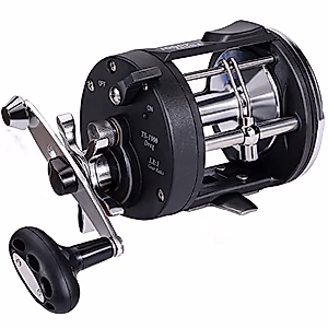 Sougayilang Trolling Reel, Level Wind Fishing Reel, Conventional Reel for Salmon-4000 Right Handle