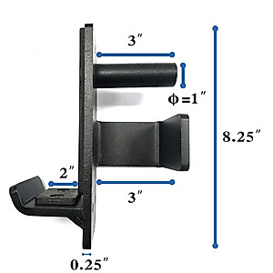 Power Rack Attachment Steel J Hooks for Power Racks fit 3x3 inches Square Tube with 1 inch Hole Power Cages Capacity of 800lb (Pair)