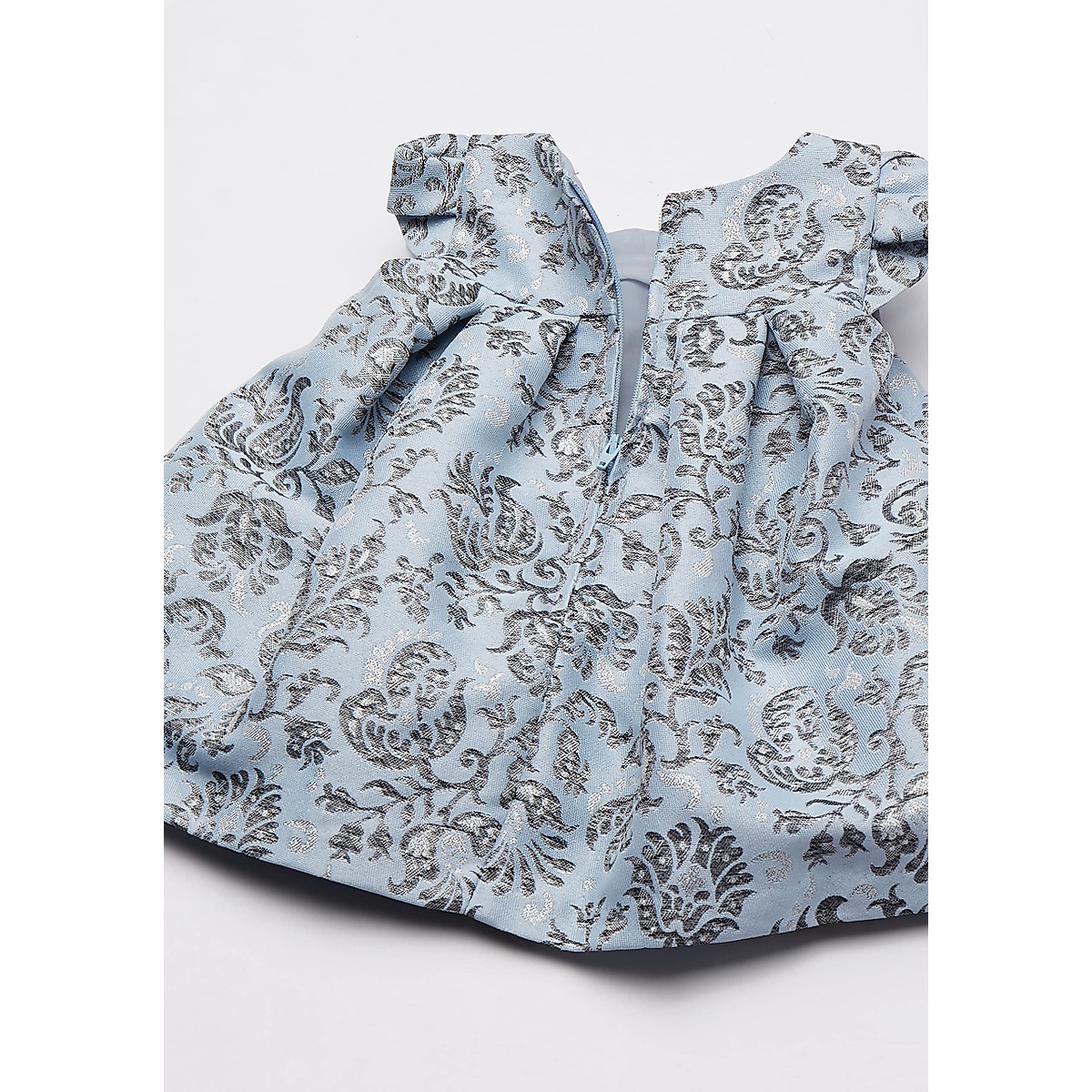 Bonnie Jean baby girls Short Sleeve Jacquard Party Special Occasion Dress, Blue, 6-9 Months US