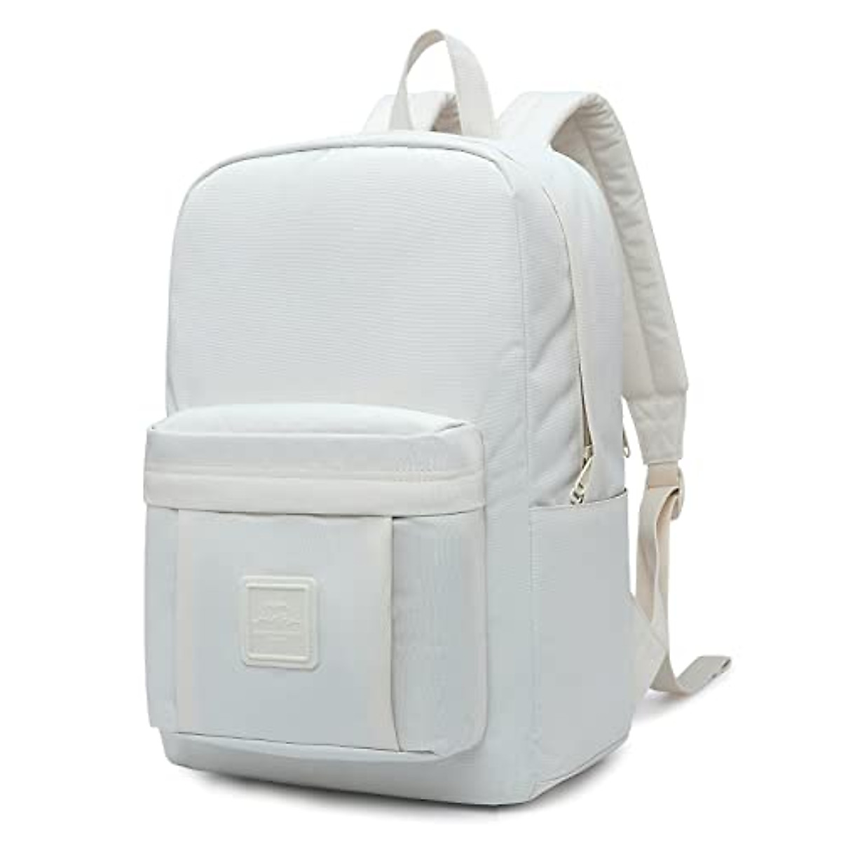 HotStyle 599s Simple Backpack, Classic Bookbag with Multi Pockets, Durable for School & Travel, Beige