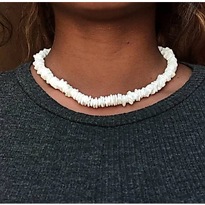 Lameybrt Cowrie shell Surfer Necklaces Beach Handmade Choker Hawaiian Summer Conch Necklace for Women (EG-CTTT-7DK8)