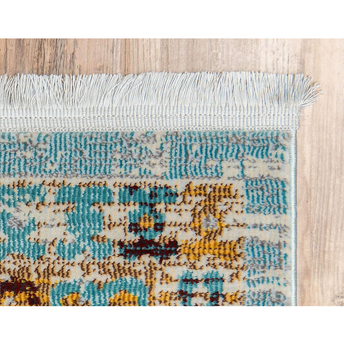 Unique Loom Baracoa Collection Area Rug - Cayo Hueso (5' 5" x 8' Rectangle, Light Blue/ Beige)