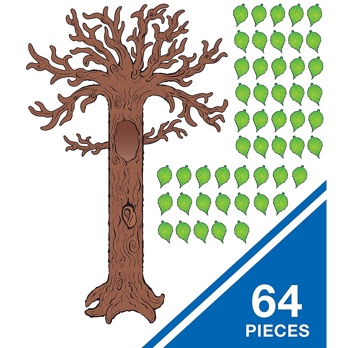 Carson Dellosa 64 pc Tree Bulletin Board Set, Tree Wall Decor and Leaf Cutouts for Classroom Decor, Fall Bulletin Board Decorations, Family Tree, Daycare, and Sunday School Decorations for Classroom
