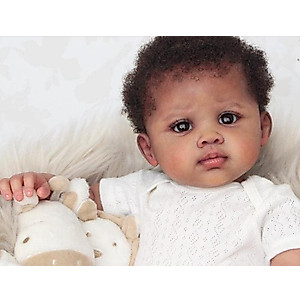 iCradle Reborn Baby Doll 24" African American Soft Silicone Realistic Toddler Toy for Kids Age 3+