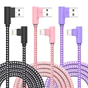 iPhone Charger Cord Lightning Cable 6 ft 3 Pack iPhone Charging Cable Long iPhone 11 Charger 6ft [Apple Certified] Nylon Braided Fast Charging for 13 mini/13/12/11 Pro MAX/XR/XS/8/7/Plus/6S/SE/iPad…