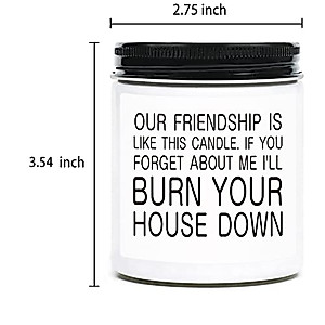 Lavender Scented Candle - Friendship Gifts for Women Best Friend - BFF Birthday Gifts for Friend Female Leaving- Bestie Going Away Gift - Funny Mothers Day Galentines Day Gifts for Friend