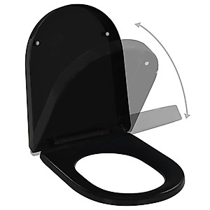 VRAXO Soft-close Toilet Seat with Quick-release Design Black,Toilet & Bidet Seats-2.95lbs