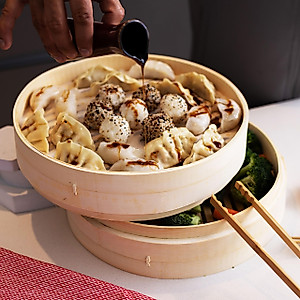 Joyce Chen Steamer, Bamboo, Tan