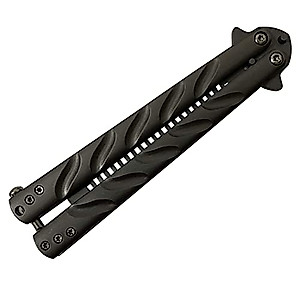 EMHFLYFN Stainless Steel Comb Practice Trainer for Beginner Unsharpened Blade Folding Tool Set