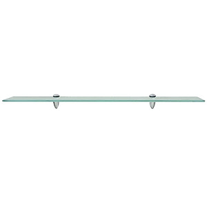 YELWHI Floating Shelf Glass 31.5"x7.9" 0.3",Timeless Floating Glass Shelf with Zinc Alloy Brackets for Modern Home Decor