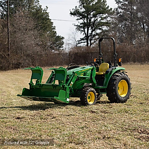 Titan Attachments 60" Debris Grapple Bucket Attachment Fits John Deere Loaders, Hook and Pin Connection