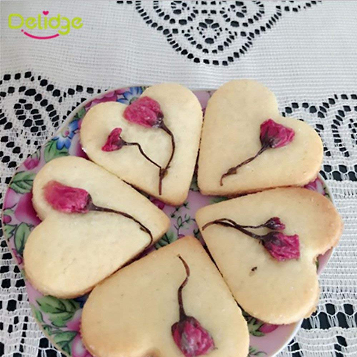 Stainless Steel Heart Sandwich Cookie Cutter Baking Mold