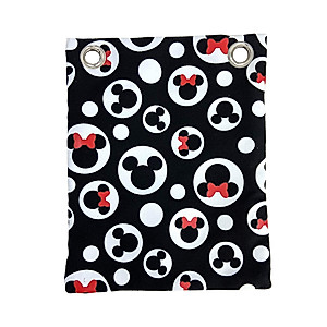 Disney Passport Crossbody Bag Mickey & Minnie Icon Print Travel Black (Multicolor)