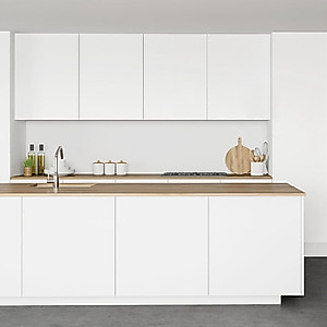 Arthome 17"x120" White Contact Paper, Peel and Stick Matte Wallpaper, Self Adhesive Decorative Vinyl Paper for Countertop, Cabinet, Table, Shelves, Furniture Renovate and Wall Covering Decoration