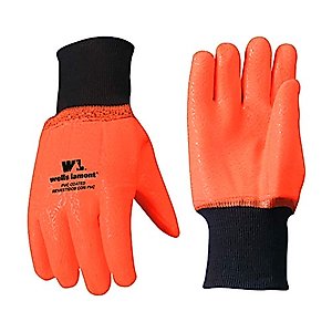 Wells Lamont unisex adult 164 Chemical Resistant Gloves, Orange, One Size Pack of 1 US