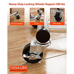 Frylr Heavy Duty Clothing Rack - Portable Metal Garment Rack with Wheels, Rolling Clothes Rack with Adjustable Hanging Rods, and Free Standing Design, Silver