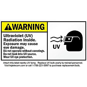 14W 14" UV Light Replacement Bulb with Male Non-keyed Lamp Base - Works for 24V and 110V UV Lamps