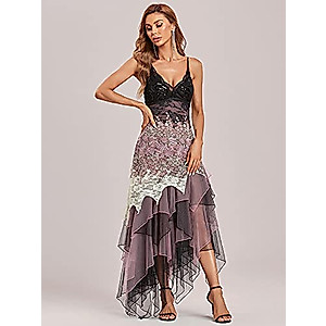 Ever-Pretty Women's V-Neck Sexy Party Dress Wedding Guest Dresses for Women Summer Dress Orchid US10