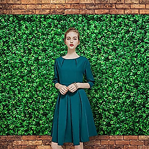 WENMER 5 x 7ft Green Leaves Photography Backdrop Green Grass Wall Fabric Backdrop for Baby Shower Wedding Birthday Party Decoration Background Photo Studio