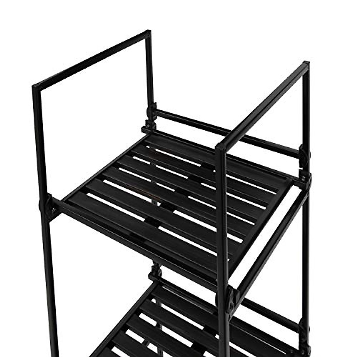 Organize It All 5 Tier Square Freestanding Shelf Unit for Bedroom, Bathroom, or Home Storage and Organization, in Espresso