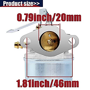 QAZAKY Carburetor Compatible with Tecumseh 632537 632537A 632561 632562 640093 640309 TC-640093 TC-640309 HSK845 HSK850 TH139SA TH139SP 8204E 8221E 8221F 8222E 8327D 8344F 8702D MFG 5278 1446 1540