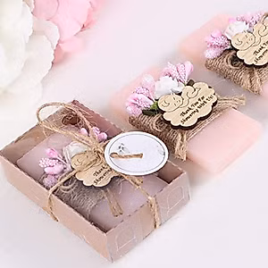 Set of 10 Handmade Scented Soap Baby Shower Favors for Girls, Vegan Soap Baby Shower Favors for Guests, Baby Shower Party Favor for Girl, Baby Shower Decorations (Rose-Pink Color, Baby)