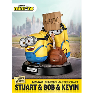 Beast Kingdom Minions: Stuart, Bob, and Kevin MC-041 Master Craft Statue, Multicolor