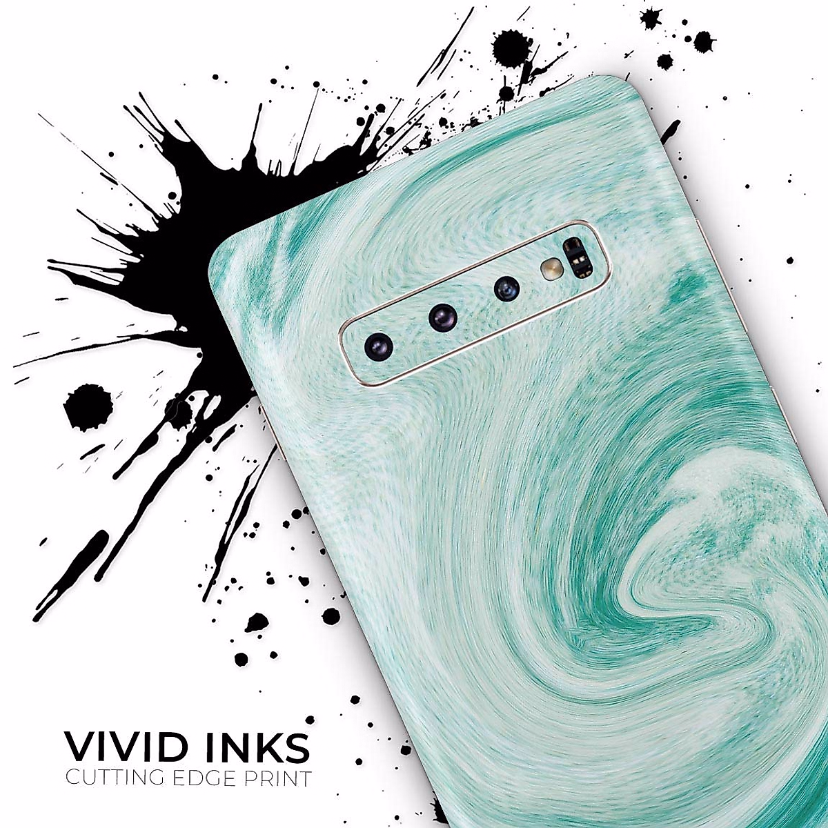 DesignSkinz Swirling Mint Acrylic Marble Protective Vinyl Decal Wrap Skin Cover Compatible with The Samsung Galaxy S20 (Screen Trim & Back Glass Skin)